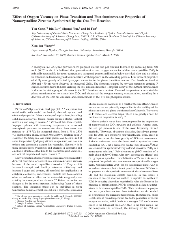 (PDF) Effect of Oxygen Vacancy on Phase Transition and ...