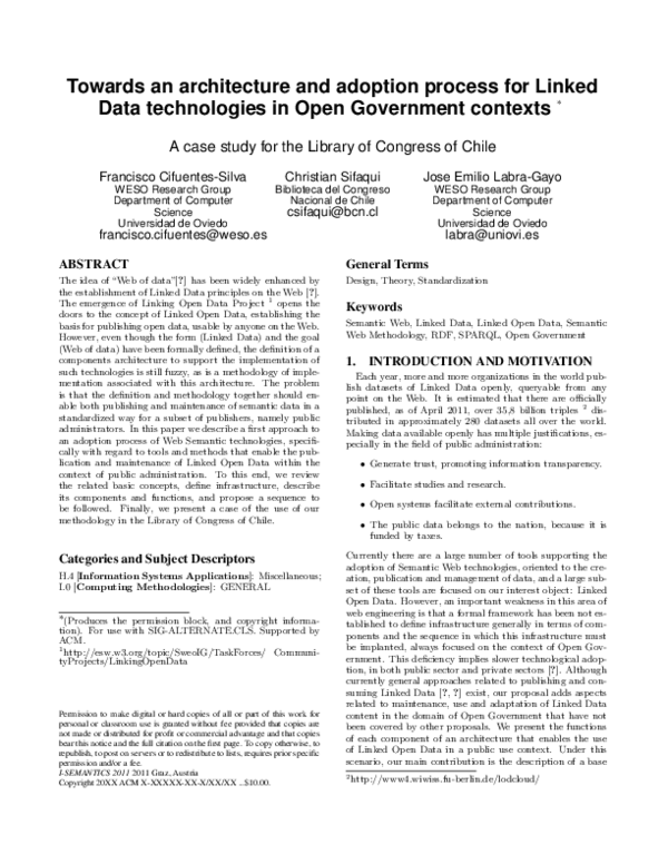 (PDF) Towards an architecture and adoption process for linked data technologies in open ...