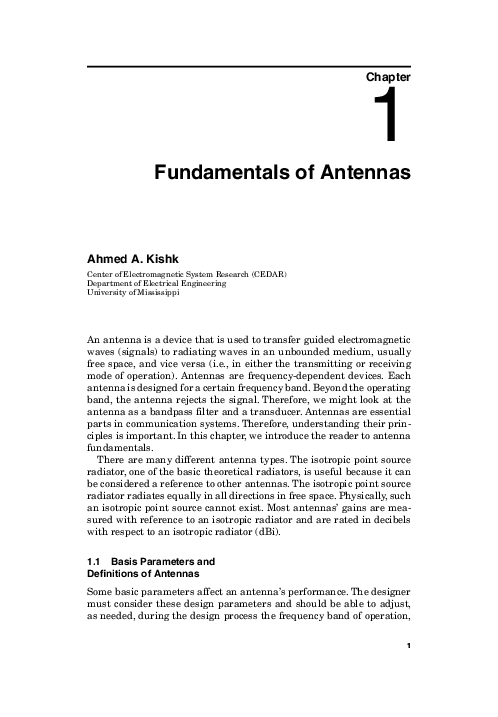 (PDF) Fundamentals of Antennas