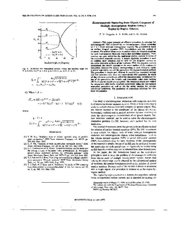 (PDF) Electromagnetic scattering from objects composed of multiple homogeneous regions using a ...
