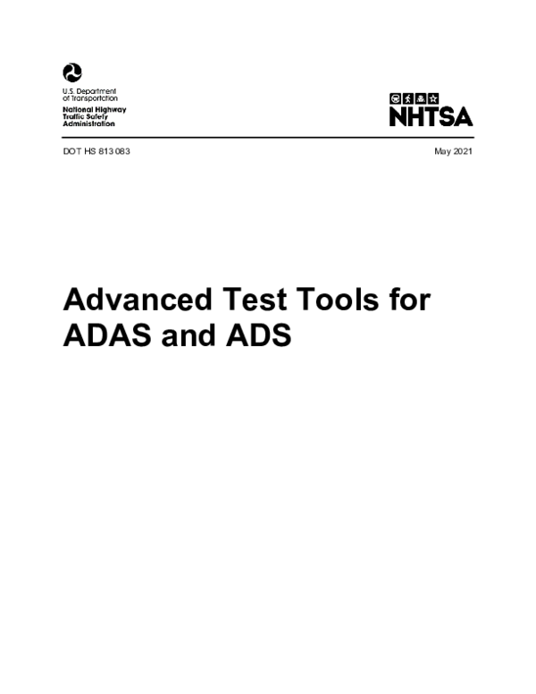 (PDF) Advanced Test Tools for ADAS and ADS