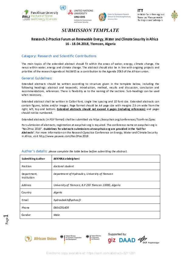 Pdf Contribution Of Gis And Hydraulic Model For Water Related Risk Management In The Saharan