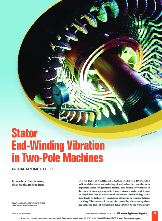 (PDF) Stator End-Winding Vibration in Two-Pole Machines: Avoiding Generator Failure