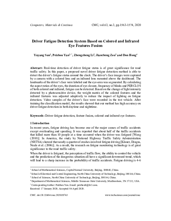 Pdf Driver Fatigue Detection System Based On Colored And Infrared Eye 8866