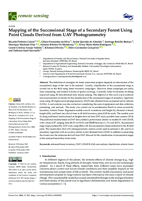 (PDF) Mapping of the Successional Stage of a Secondary Forest Using ...