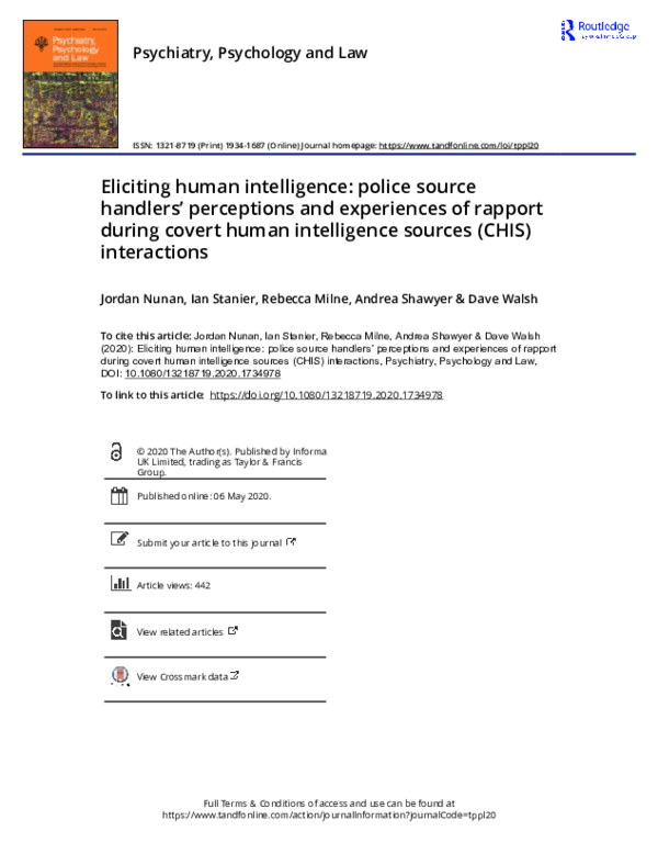 (PDF) Eliciting human intelligence: police source handlers’ perceptions ...