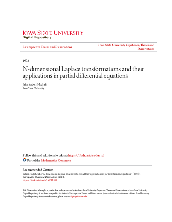 (PDF) N-dimensional Laplace transformations and their applications in partial differential ...