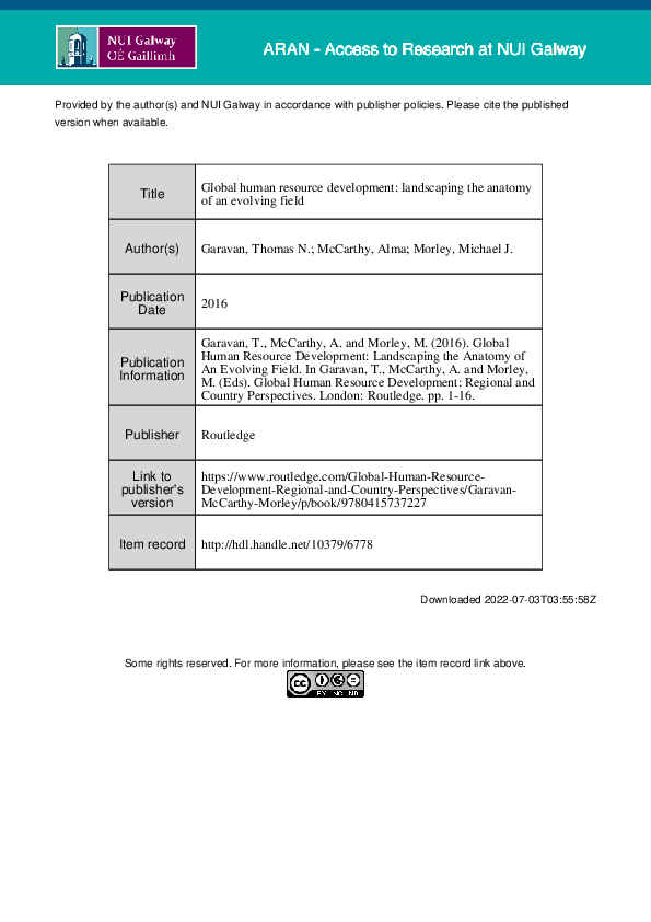 (PDF) Global Human Resource Development: Landscaping the Anatomy of An ...