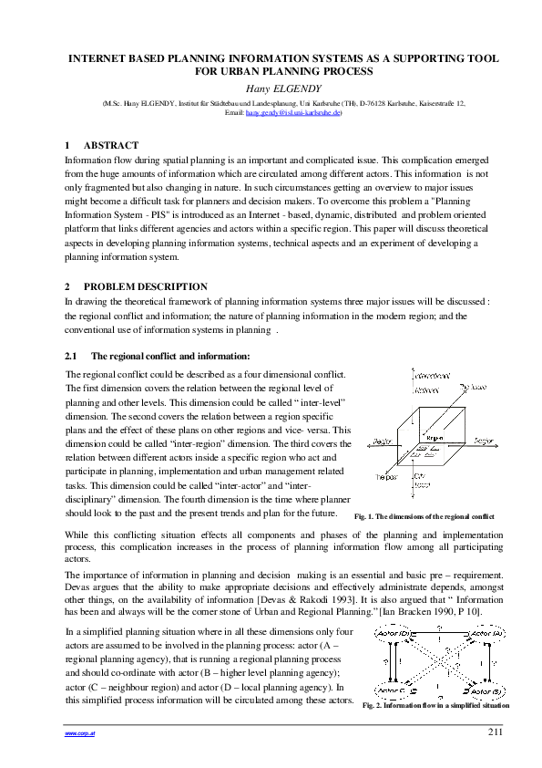 (PDF) Internet Based Planning Information Systems as a Supporting Tool for Urban Planning Process