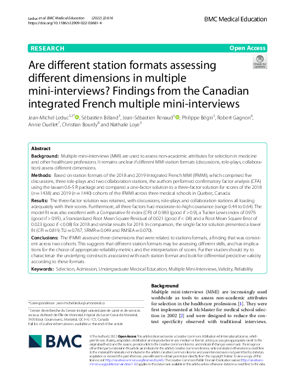 (PDF) Are different station formats assessing different dimensions in ...