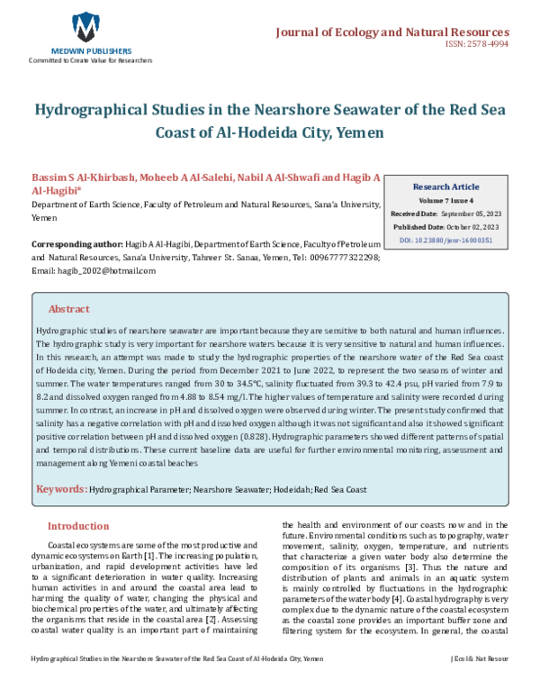 (PDF) Hydrographical Studies in the Nearshore Seawater of the Red Sea ...