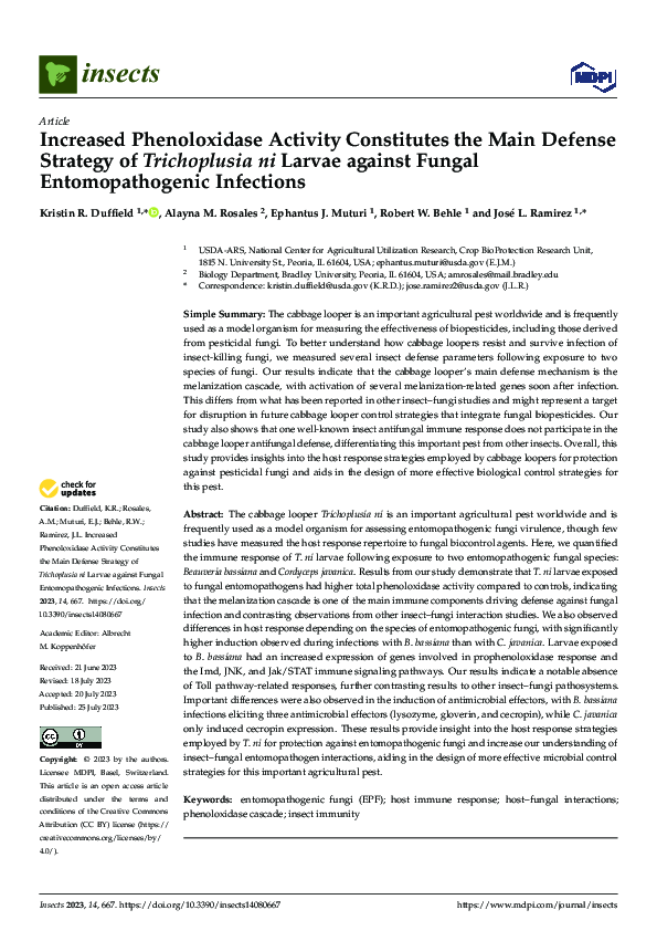 (PDF) Increased Phenoloxidase Activity Constitutes the Main Defense ...