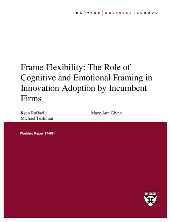 (PDF) Frame flexibility: The role of cognitive and emotional framing in innovation adoption by ...