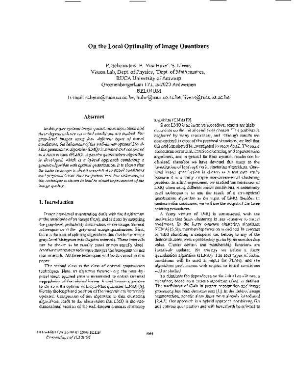 (PDF) On the local optimality of image quantizers | Stefan Livens ...