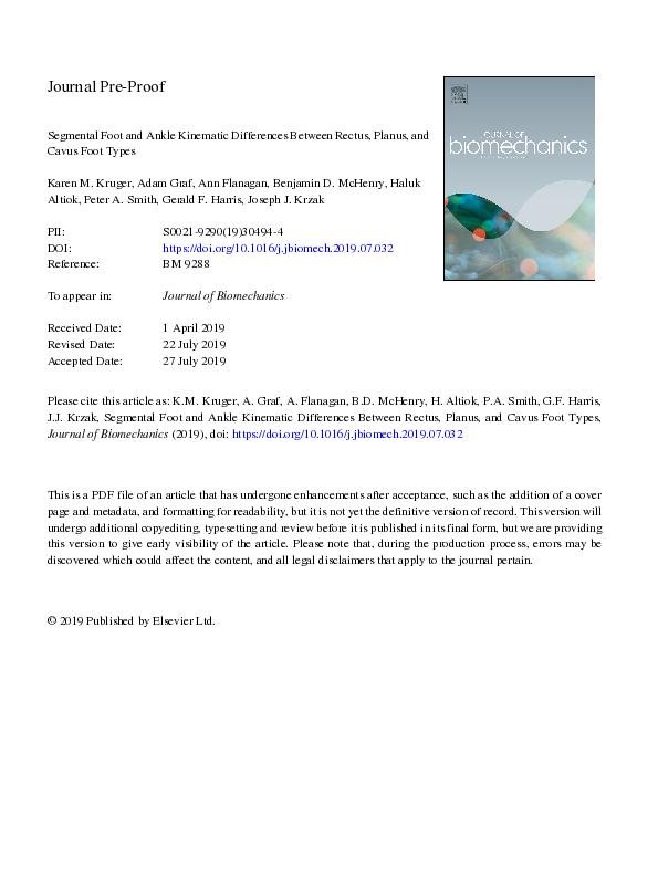 (PDF) Segmental foot and ankle kinematic differences between rectus ...