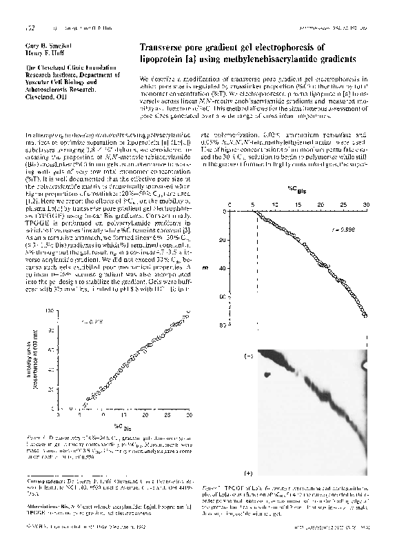 (PDF) Transverse pore gradient gel electrophoresis of lipoprotein [a ...