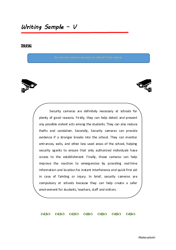 (PDF) Writing Sample - V