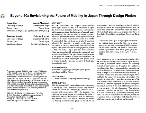 (PDF) Beyond 5G: Envisioning the Future of Mobility in Japan Through ...