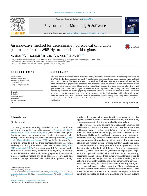 (PDF) An innovative method for determining hydrological calibration ...
