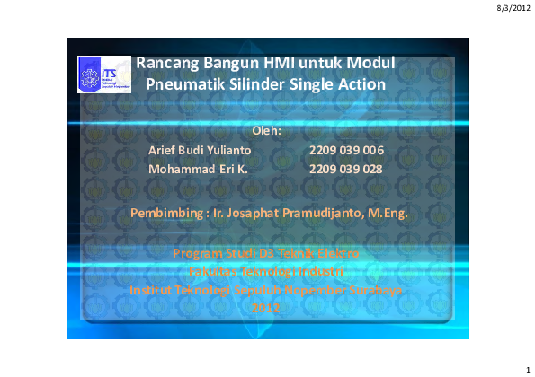 (PDF) Rancang Bangun Hmi Untuk Modul Pneumatik Silinder Single Action
