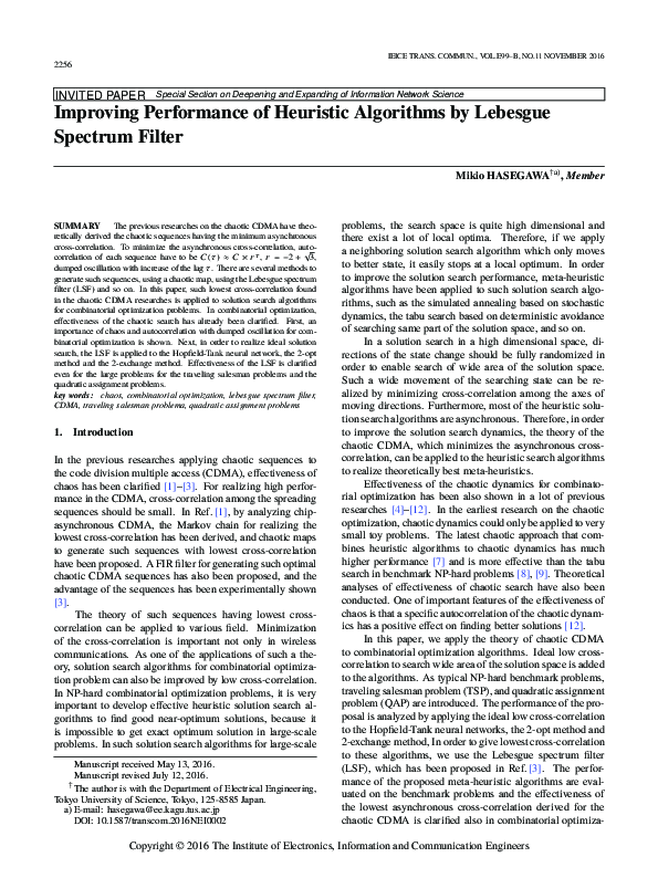 Pdf Improving The Performance Of Heuristic Algorithms Based On Causal Inference