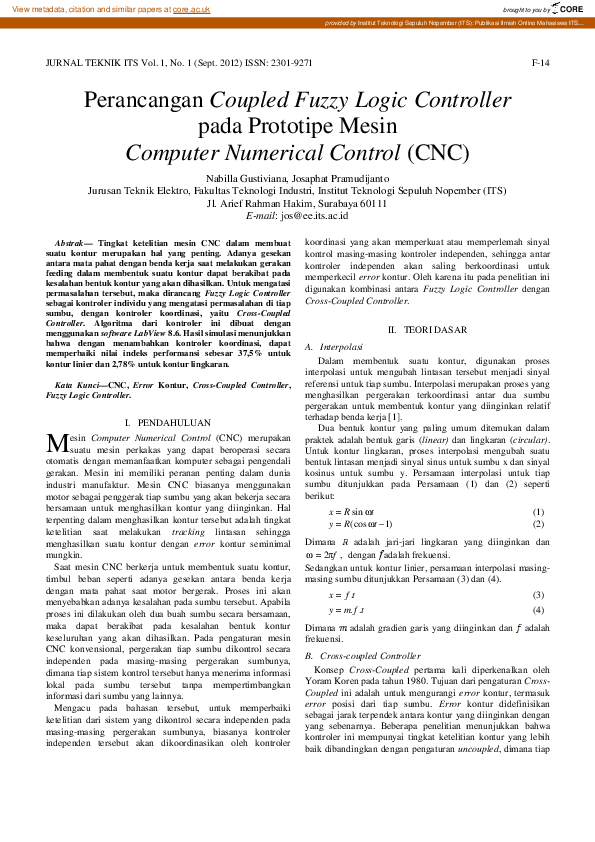 (PDF) Perancangan Coupled Fuzzy Logic Controller pada Prototipe Mesin ...