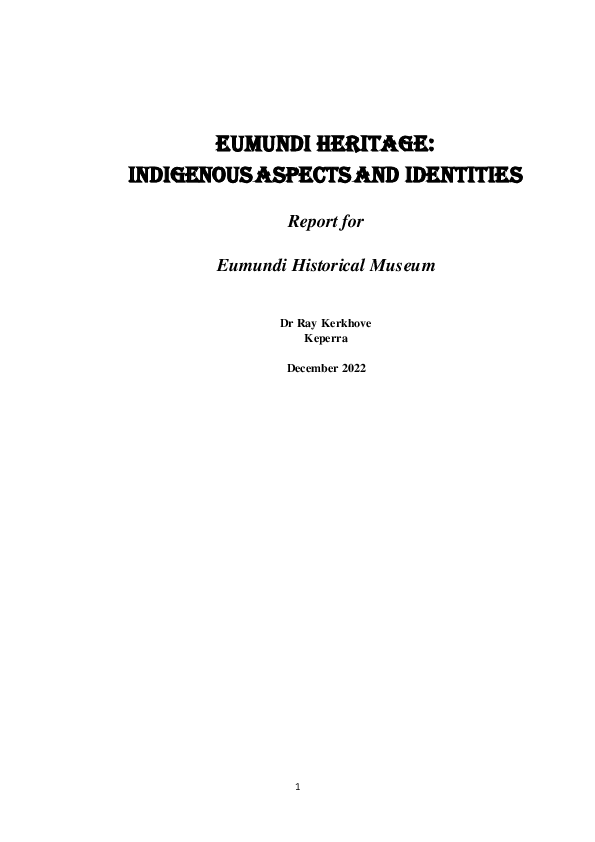 (PDF) Eumundi Museum Report
