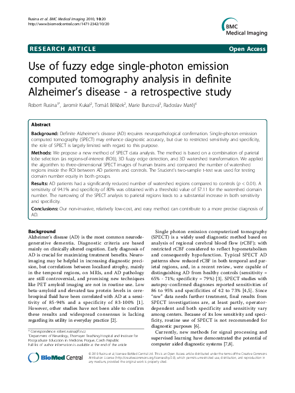 (PDF) Use of fuzzy edge single-photon emission computed tomography ...