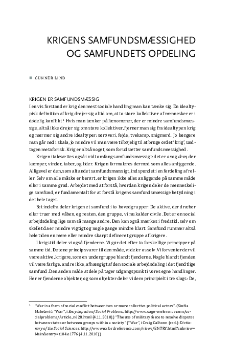 (PDF) Krigens Samfundsmæssighed Og Samfundets Opdeling