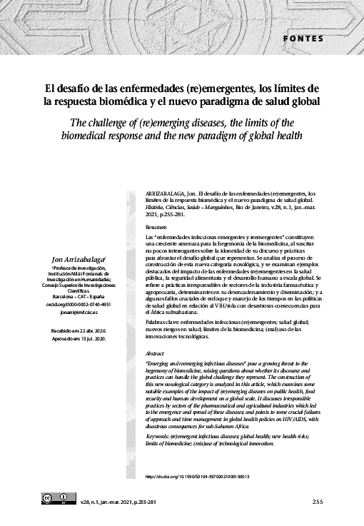 (PDF) El desafío de las enfermedades (re)emergentes, los límites de la ...