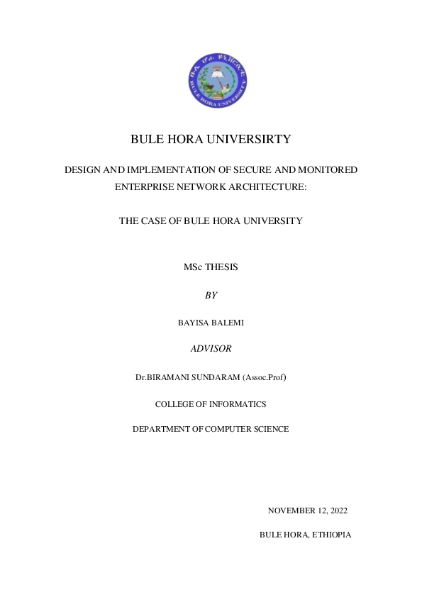 (PDF) BULE HORA UNIVERSIRTY DESIGN AND IMPLEMENTATION OF SECURE AND ...