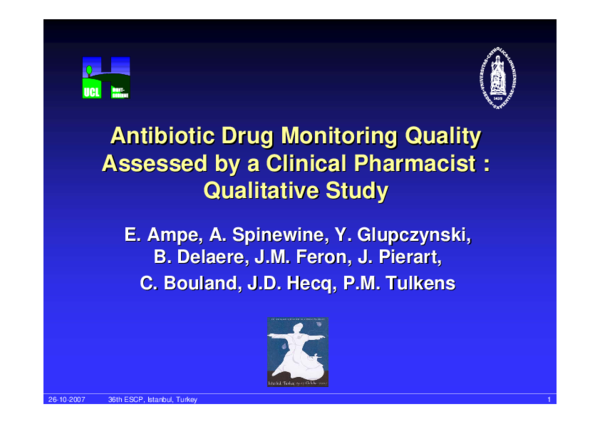 (PDF) Antibiotic drug monitoring quality assessed by a clinical ...