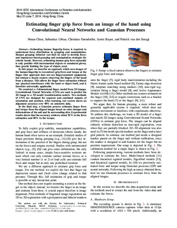 (PDF) Estimating finger grip force from an image of the hand using Convolutional Neural Networks ...