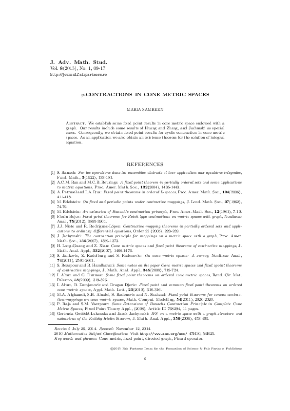 Pdf Φ Contractions In Cone Metric Spaces