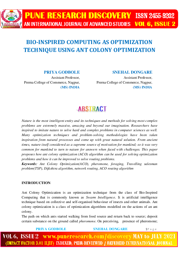 (PDF) Ant Colony Optimization for Routing Problems