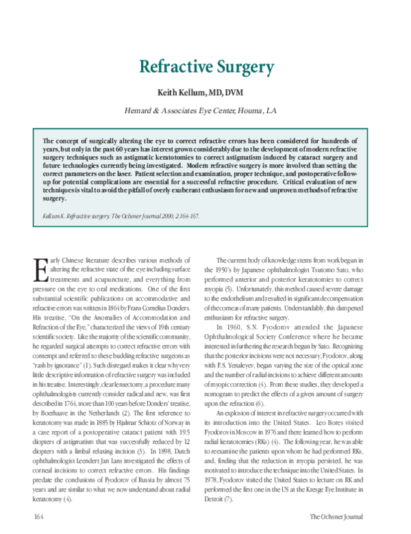 (PDF) Refractive surgery