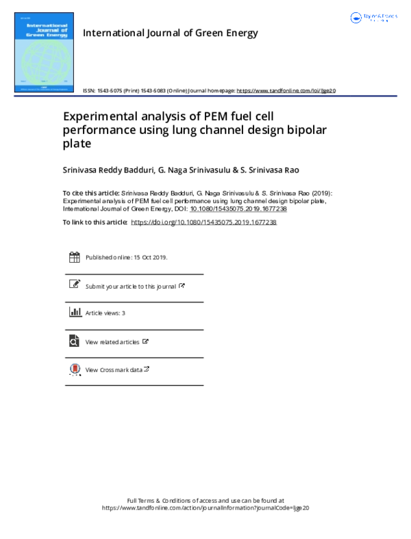 (PDF) Experimental analysis of PEM fuel cell performance using lung ...