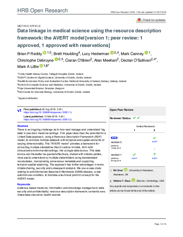 (PDF) Data linkage in medical science using the resource description framework: the AVERT model ...