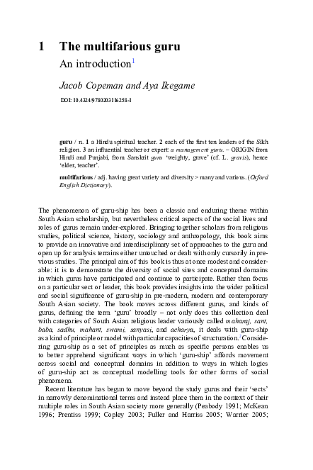 (PDF) The multifarious guru
