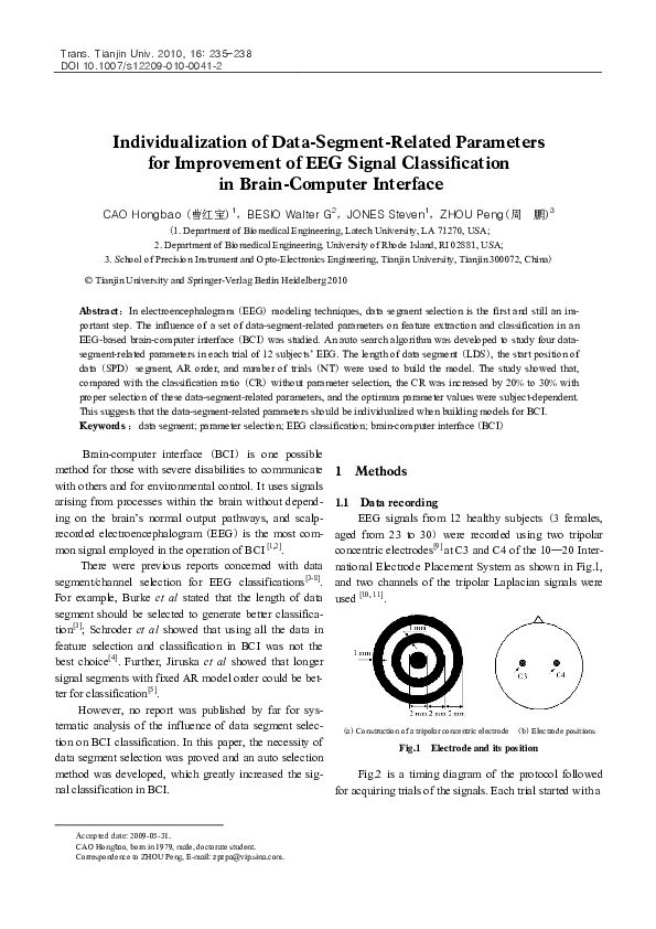 (PDF) Individualization of data-segment-related parameters for improvement of EEG signal ...