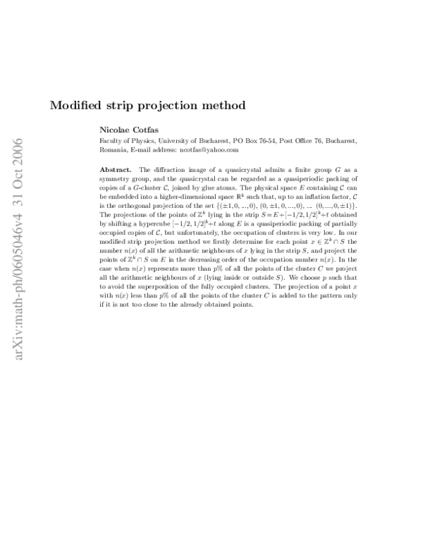 (PDF) Modified strip projection method