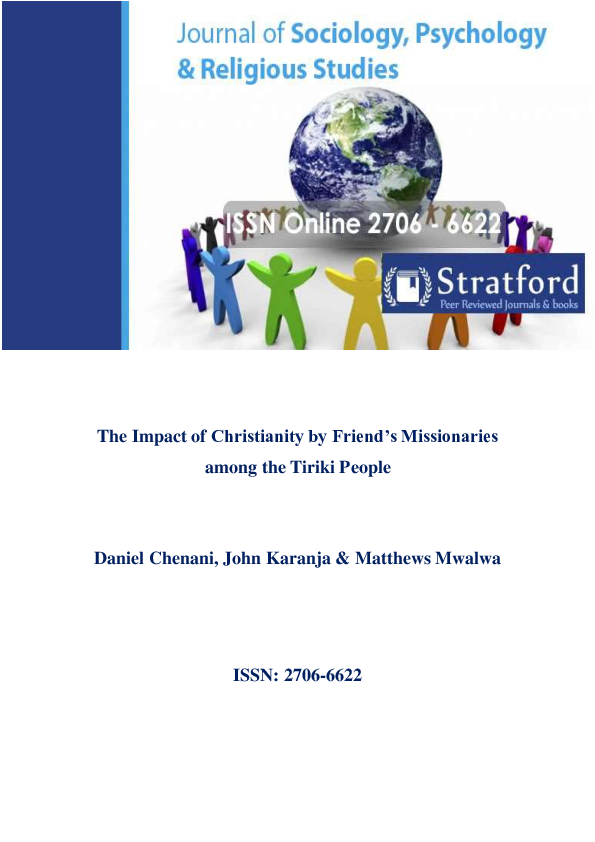 (PDF) The Impact of Christianity by Friend’s Missionaries among the ...