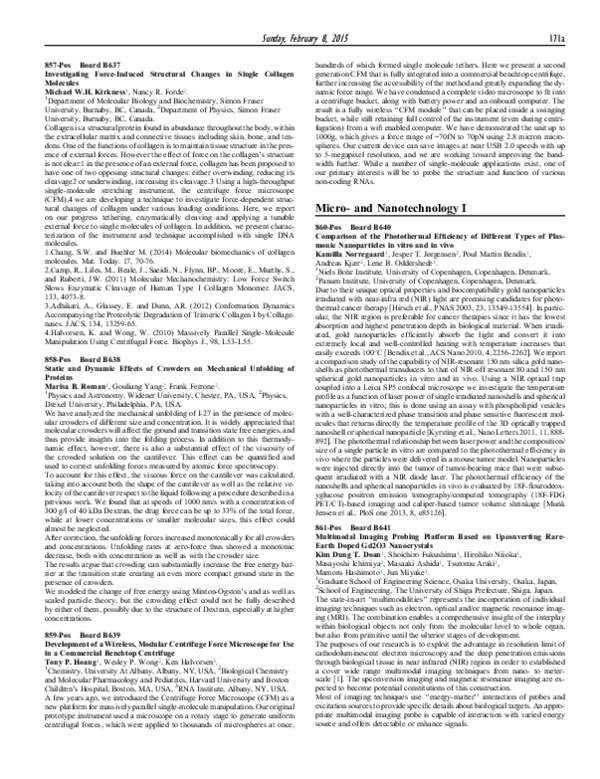 (PDF) Static and Dynamic Effects of Crowders on Mechanical Unfolding of ...
