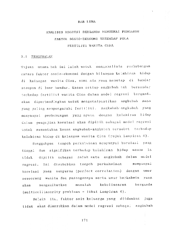 (PDF) Fertiliti di kalangan kaum China : kesan pembangunan sosioekonomi terhadap pola demografi ...