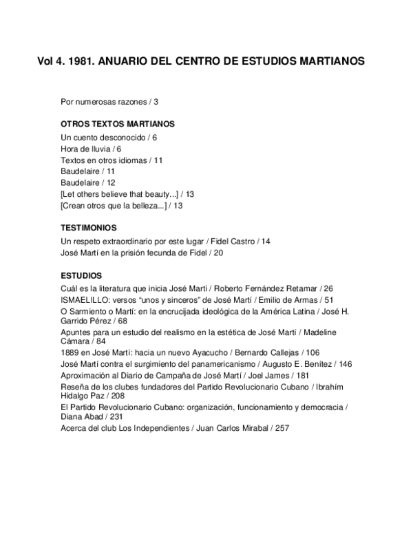 (PDF) Anuario del Centro de Estudios Martianos (Vol. 4 1981)