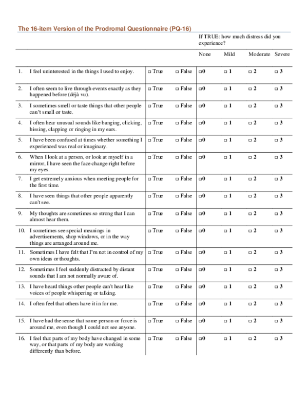 (PDF) Screening for psychosis risk among adolescents in Child and ...
