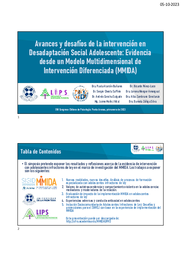 (PDF) Avances y desafíos de la intervención en Desadaptación Social ...