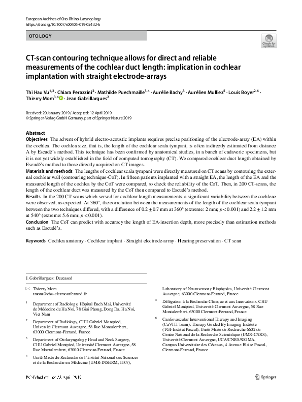 (PDF) CT-scan contouring technique allows for direct and reliable ...