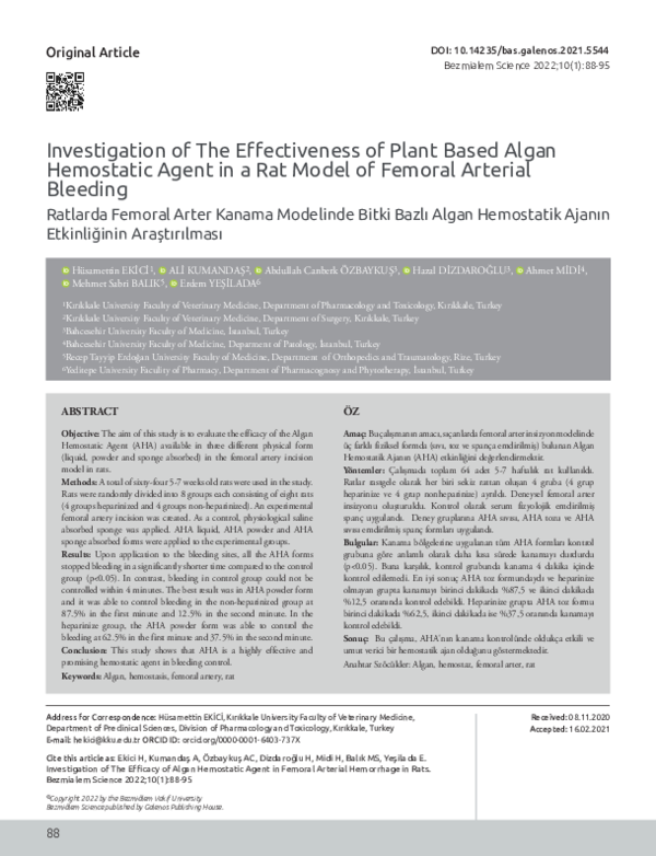(PDF) Investigation of The Effectiveness of Plant Based Algan ...