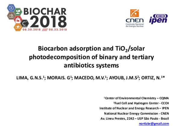 (PDF) Biocarbon adsorption and TiO2/solar photodecomposition of binary and tertiary antibiotics ...